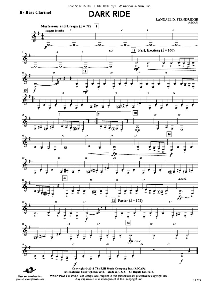 Dark Ride Bass Clarinet | PDF