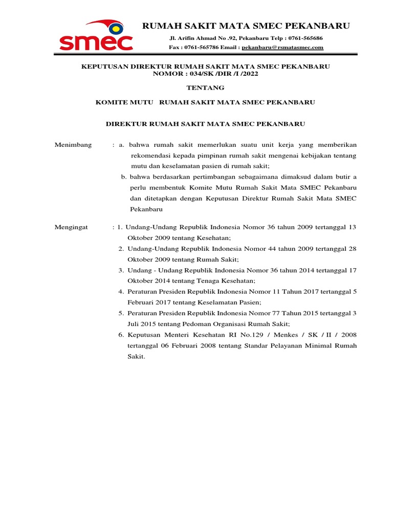 SK Komite Mutu-Perbaikan | PDF