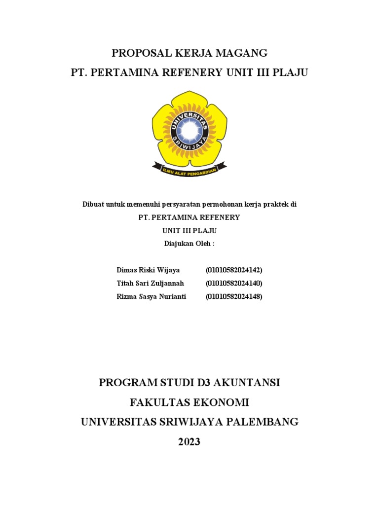 Salin-PROPOSAL KERJA MAGANG 2023 JAUNARI DAN FEBUARI | PDF
