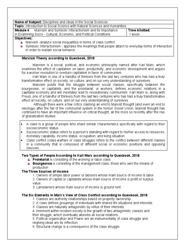 Module 4 - DISS | PDF | Marxism | Classical Conditioning