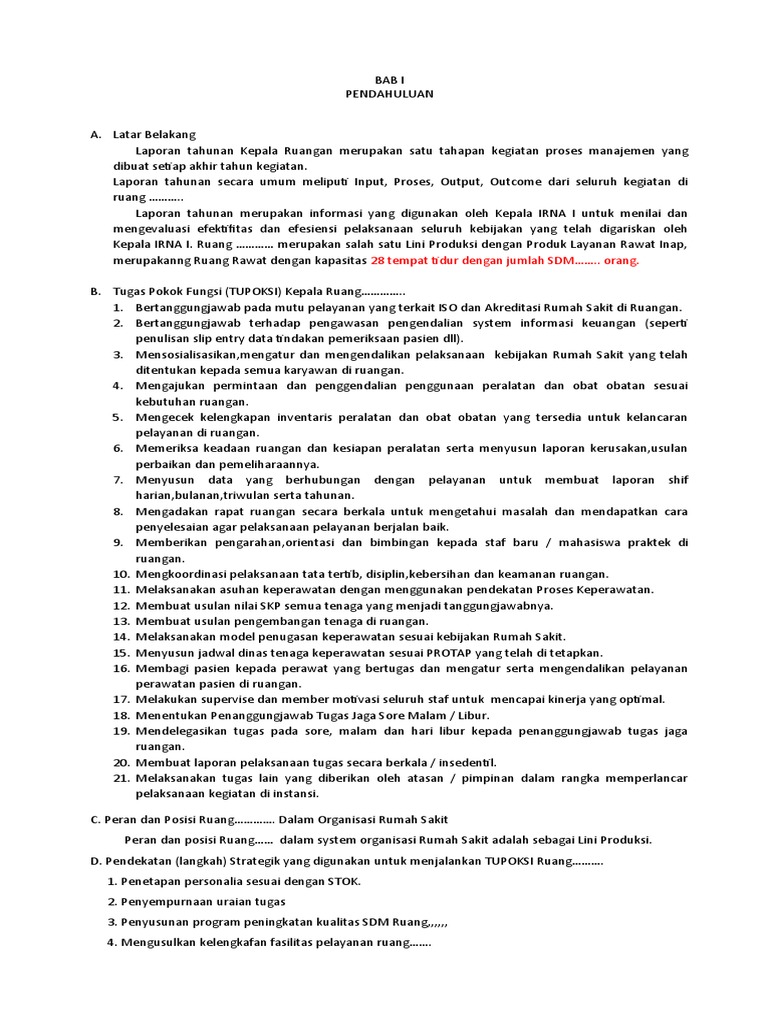 Contoh Laporan Tahunan Ruangan | PDF
