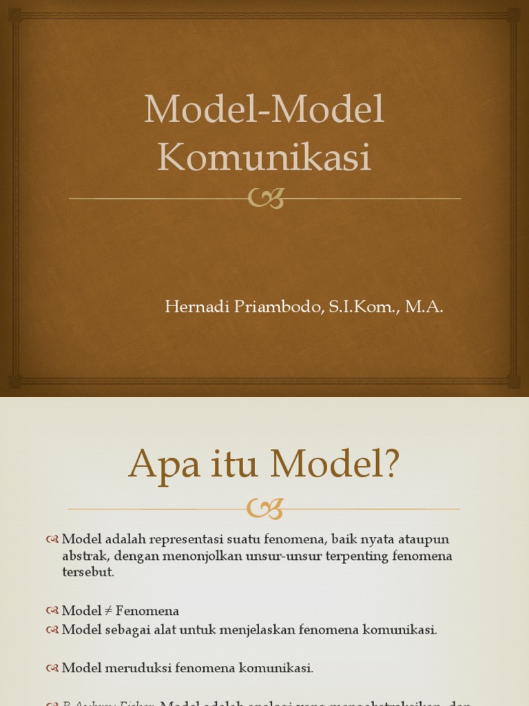 Model-Model Komunikasi | PDF