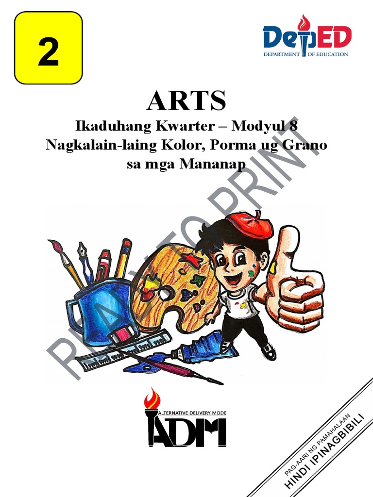 ARTS - Q2 - M8 - NAGKALAIN-LAING KOLOR, PORMA UG GRANO SA MGA MANANAP ...