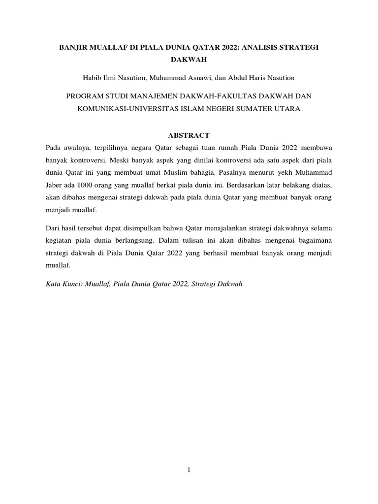 BANJIR MUALLAF DI PIALA DUNIA QATAR 2022 Fix | PDF