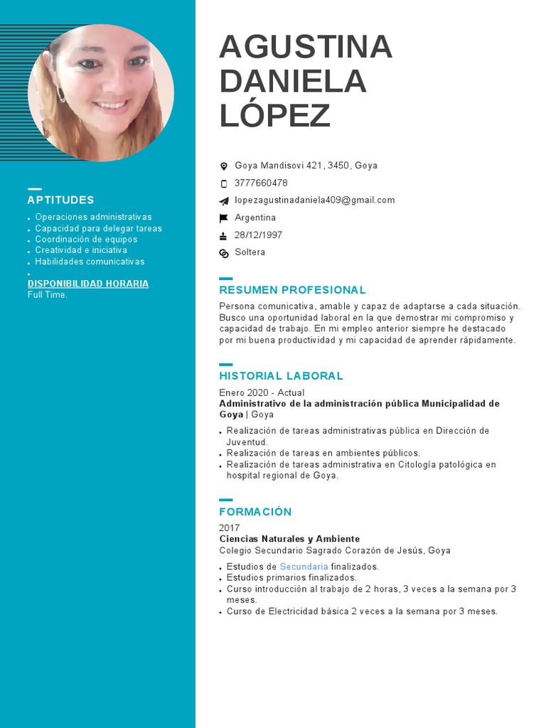Agustina Daniela - López - CV | PDF