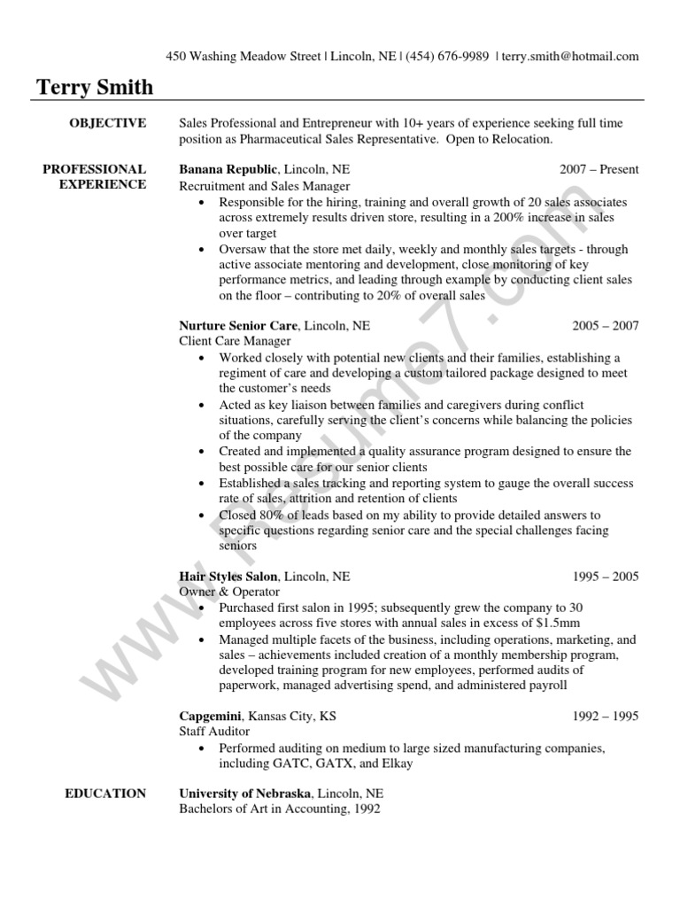 Sales Resume Sample | PDF | Economies | Business