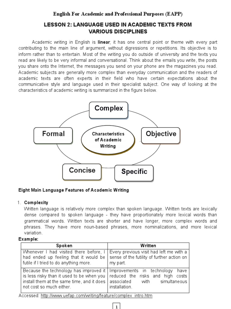 EAPP Lesson 2 | PDF | Verb | Adverb