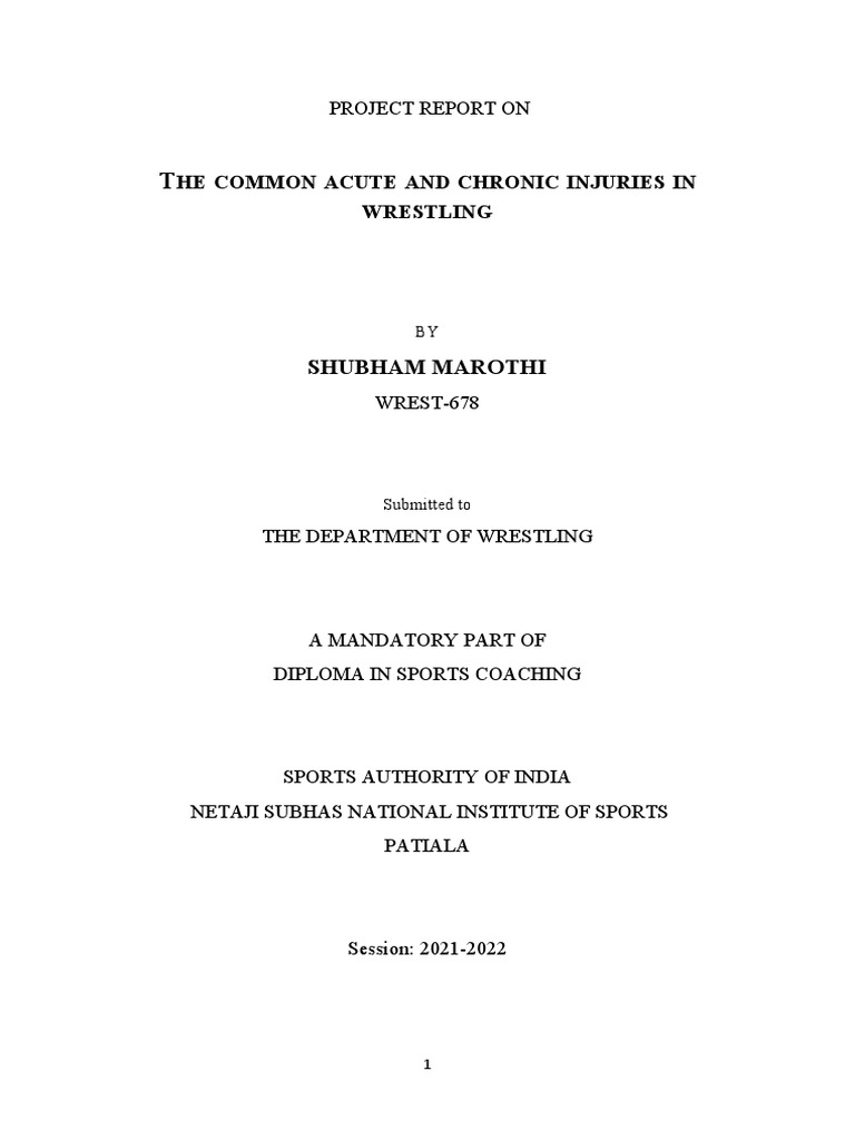Wrestling Injury Insights | PDF | Clinical Medicine | Musculoskeletal ...