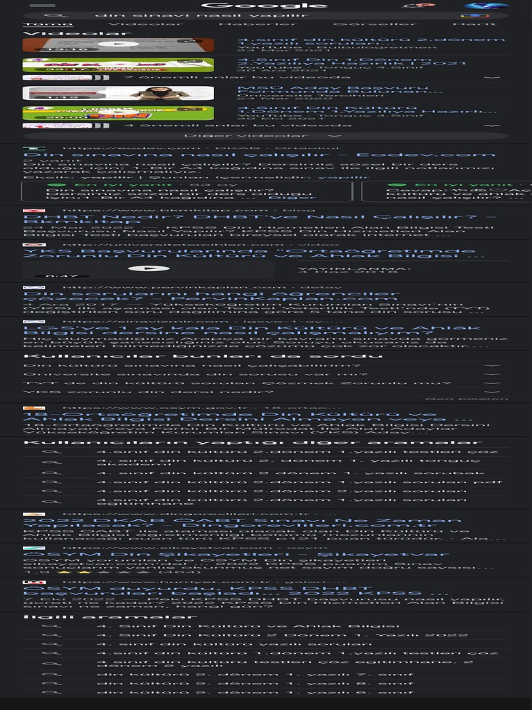 Din Sinavi Nasil Yapilir - Google'Da Ara | PDF