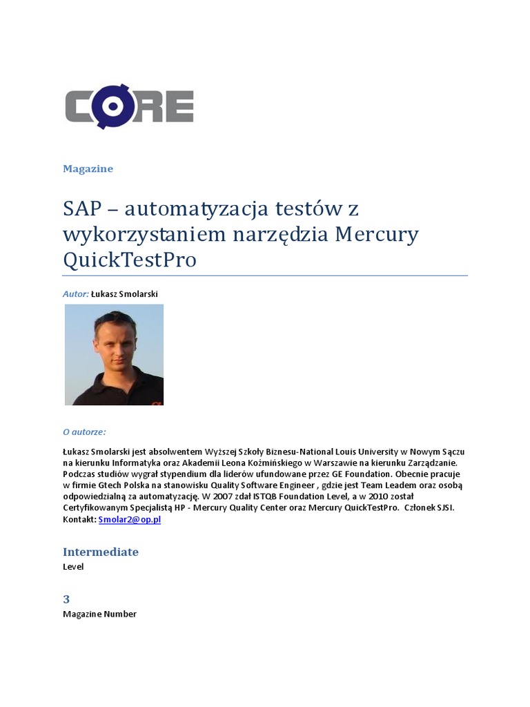 SAP - Mercury Quick Test Pro | PDF