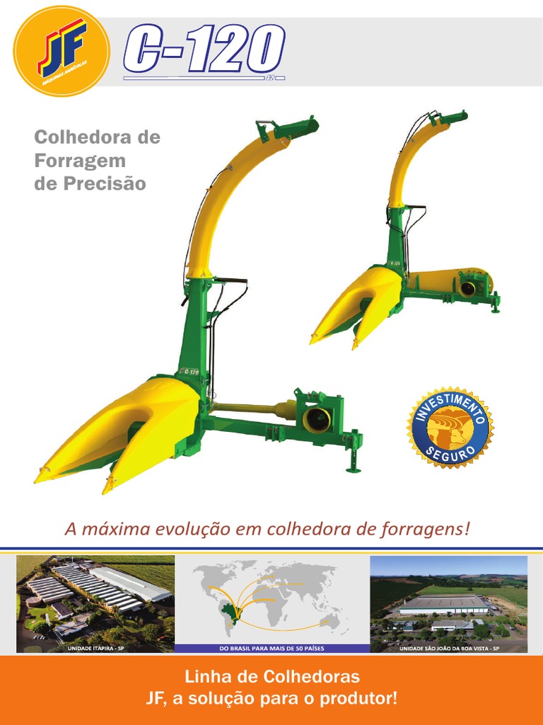 Colhedora JF c120 s2 Web | PDF | Trator | Engenharia Mecânica