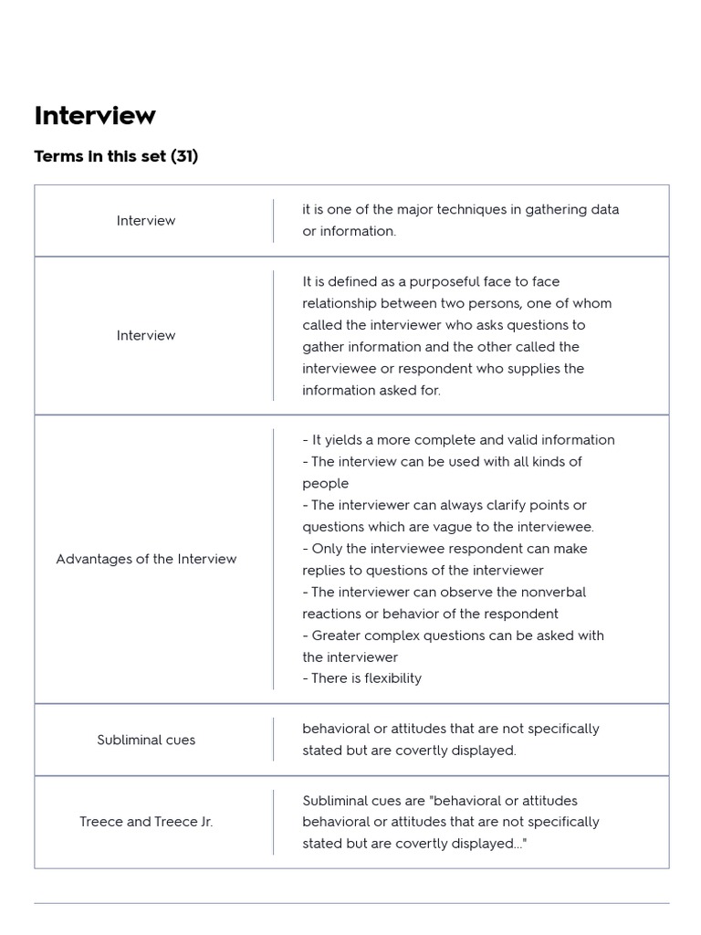 Interview Techniques and Methods | PDF | Interview | Privacy