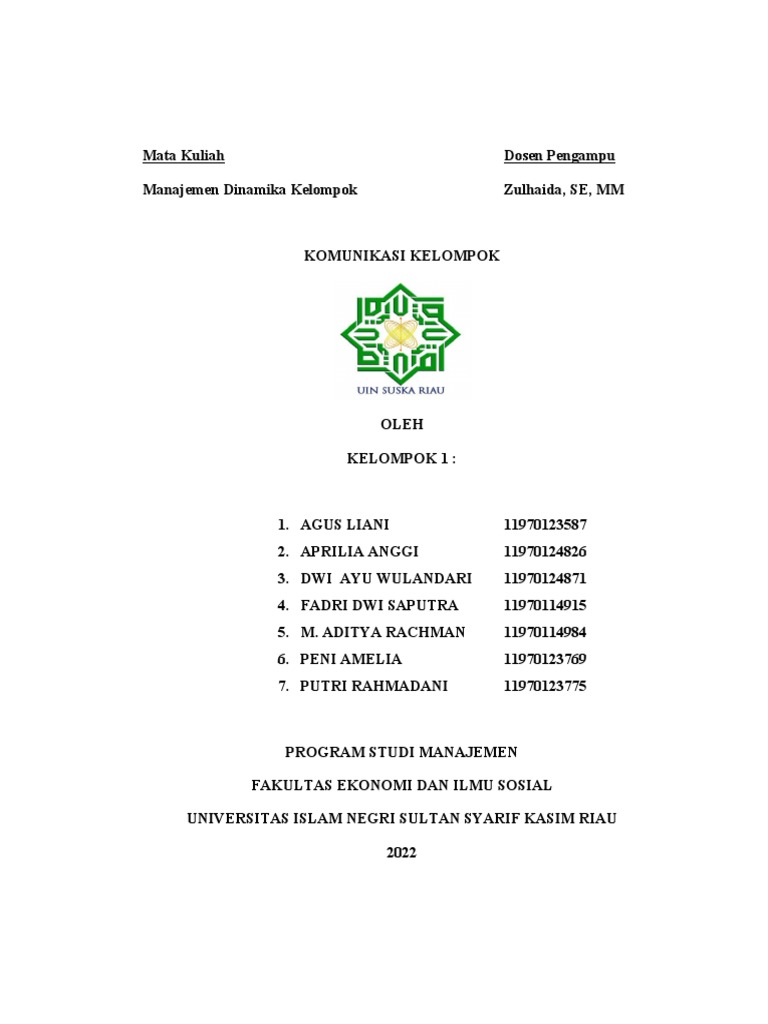 Kel 1 Dinamika Kelompok | PDF