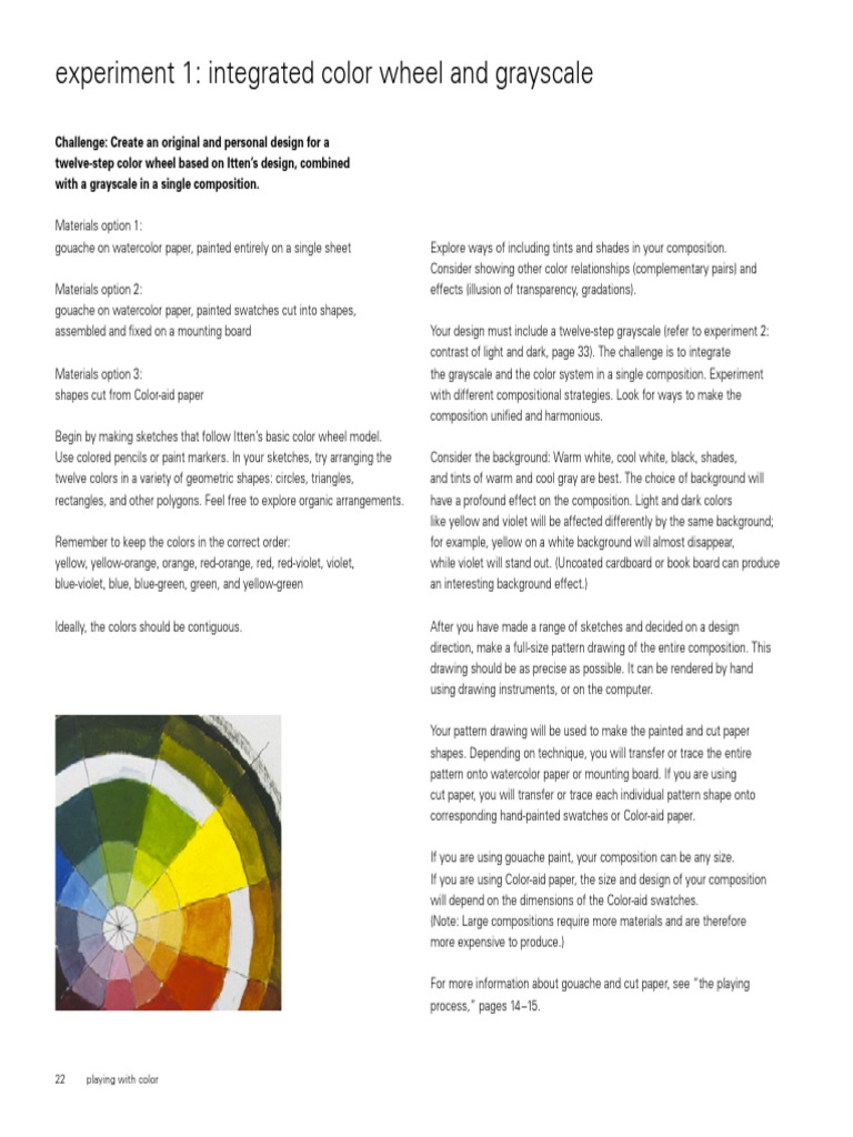 Playing With Color - Color Wheels | PDF | Color | Watercolor Painting
