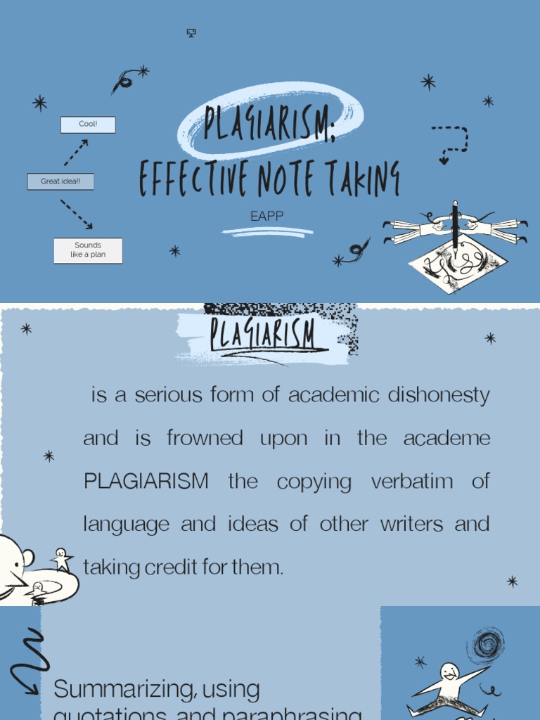 Plagiarism Effective Note Taking | PDF | Plagiarism | Communication