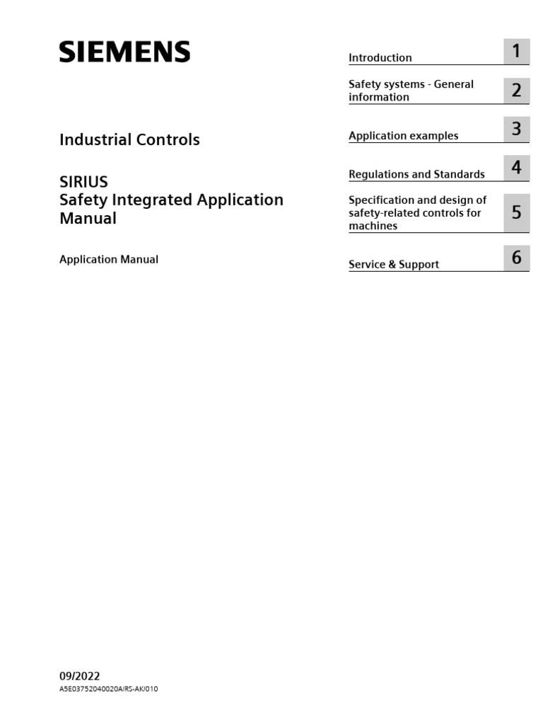 Application Manual Sirius Safety Integrated en-US | PDF