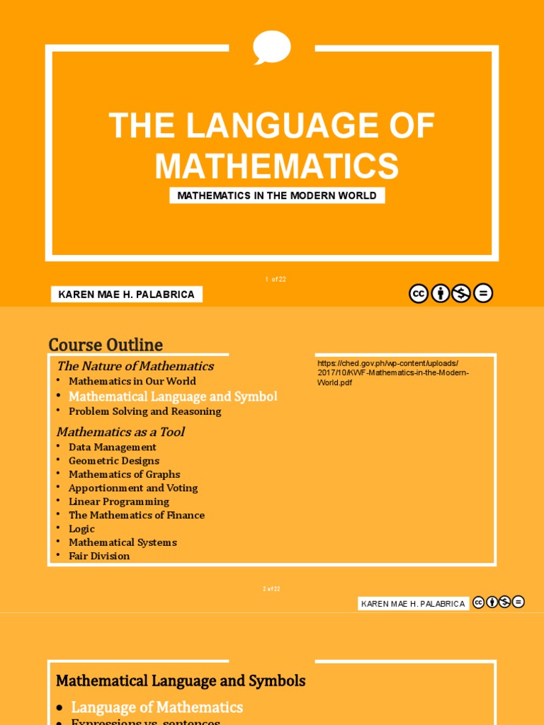 Revised Version 2 - The Language of Mathematics | PDF