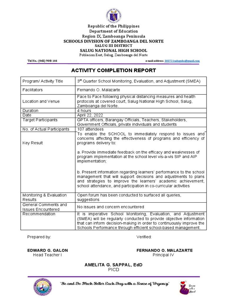 ACR - SMEA - 3rd Qurater | PDF