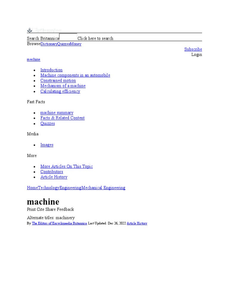 Machine | PDF | Machines | Engines