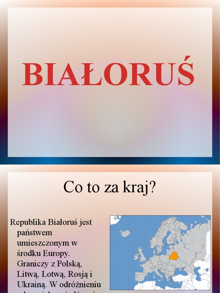 Bialorus Prezentacja Tlo | PDF