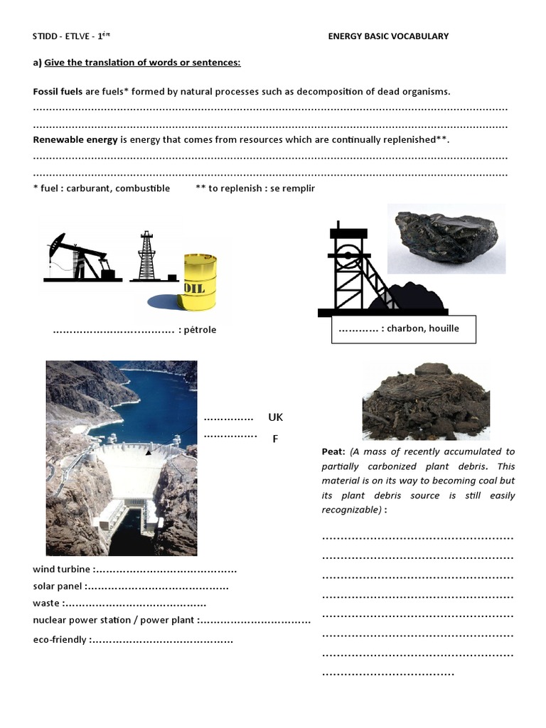 Energy-Basic Vocabulary 2013 | PDF | Fuels | Renewable Energy