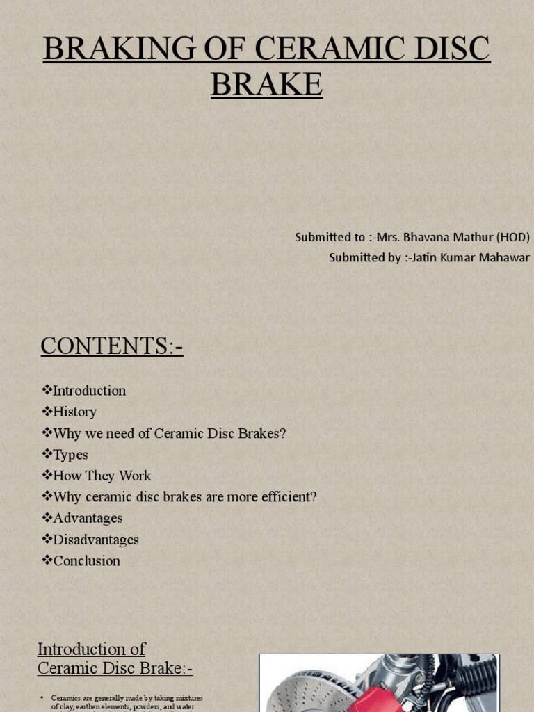 Braking of Ceramic Disc | PDF | Brake | Piston
