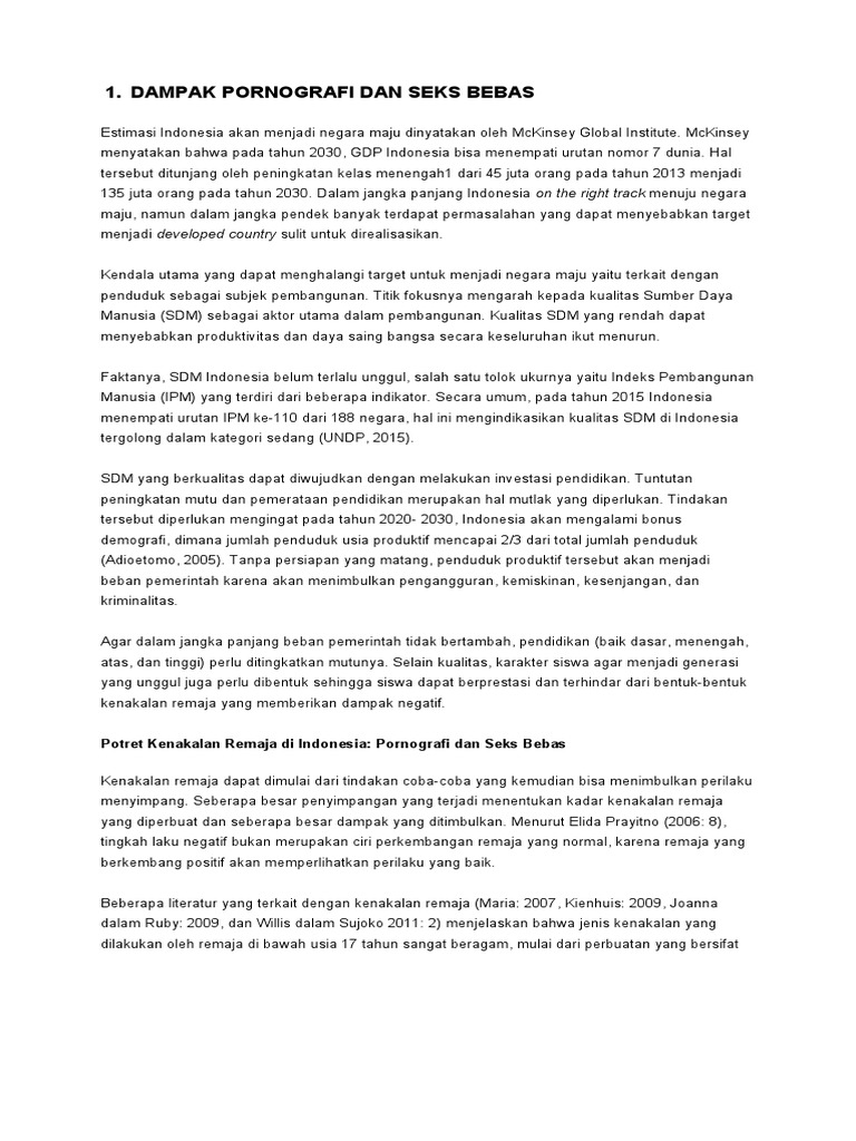 Dampak Pornografi pada Remaja Indonesia | PDF