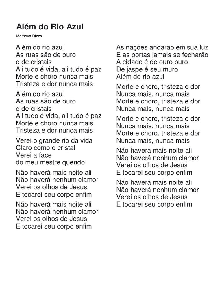 Além Do Rio Azul - Matheus Rizzo | PDF