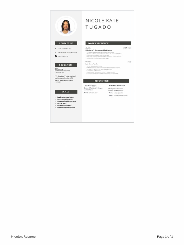 Nicole's Resume | PDF