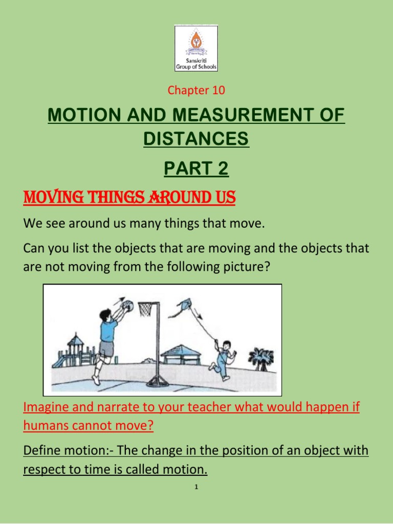 L-10 - Motion and Measurement of Distances - Part 2 | PDF | Time ...