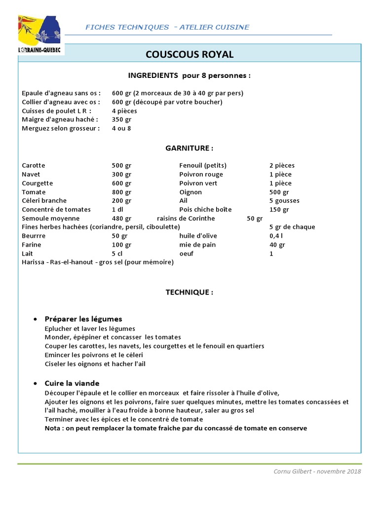 Recette - Couscous-Royal | PDF
