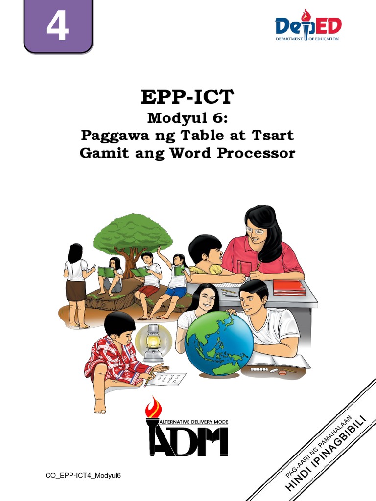 Epp-Ict4 q1 q2 Mod6 PaggawaNgTableAtTsarGamitANgWordProcessor v2 | PDF