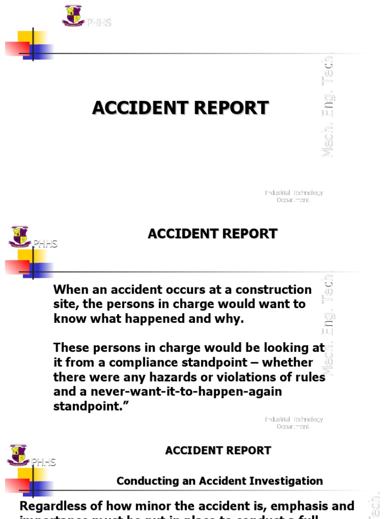 Accident Report. | PDF | Occupational Safety And Health | Safety