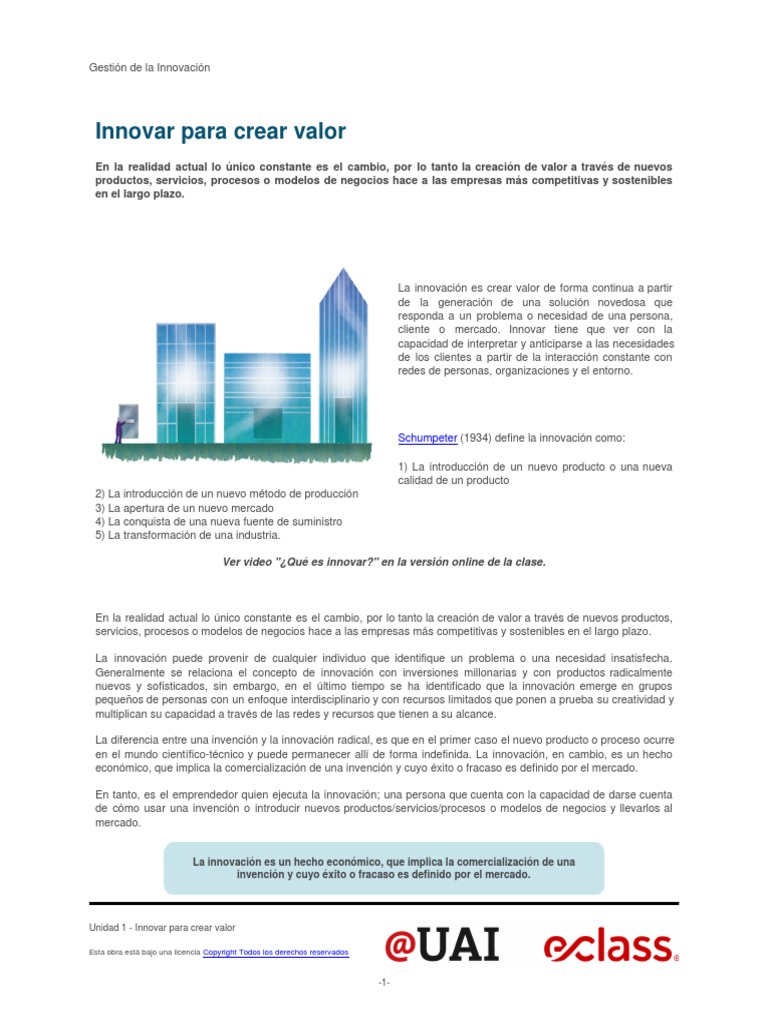 Innovar para Crear Valor-59f66ce3cdb95 | PDF | Innovación | Business