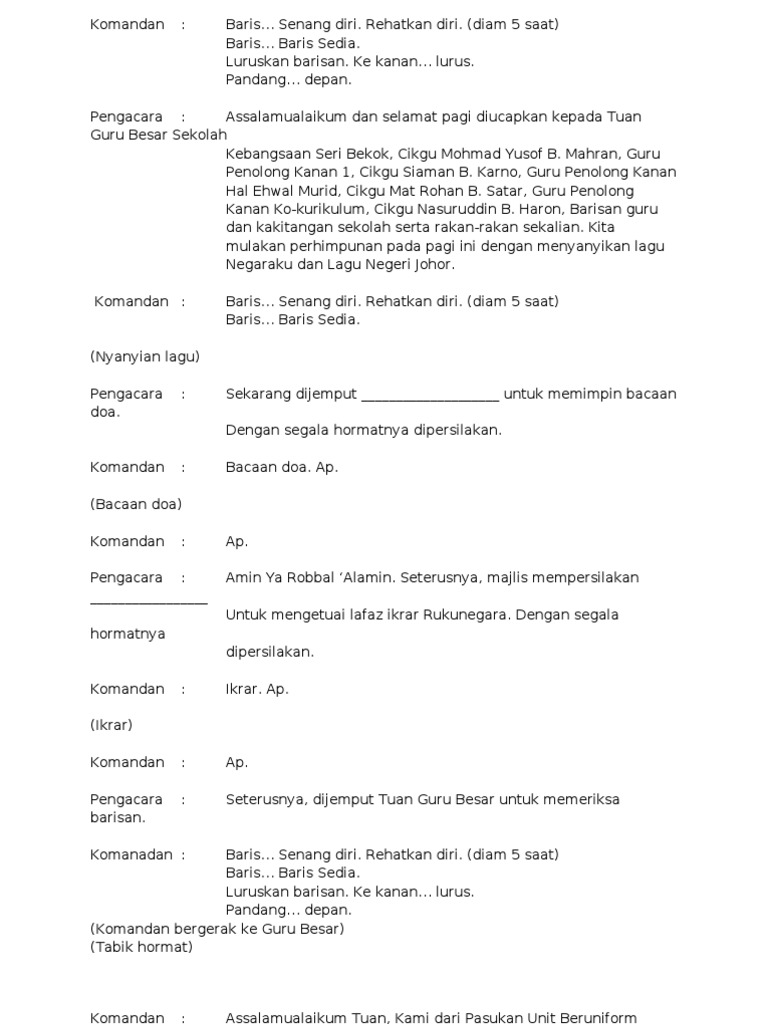 Skrip Perhimpunan Koko | PDF