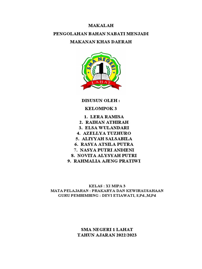 Prakarya Mklah | PDF | Bisnis | Kesehatan Holistik