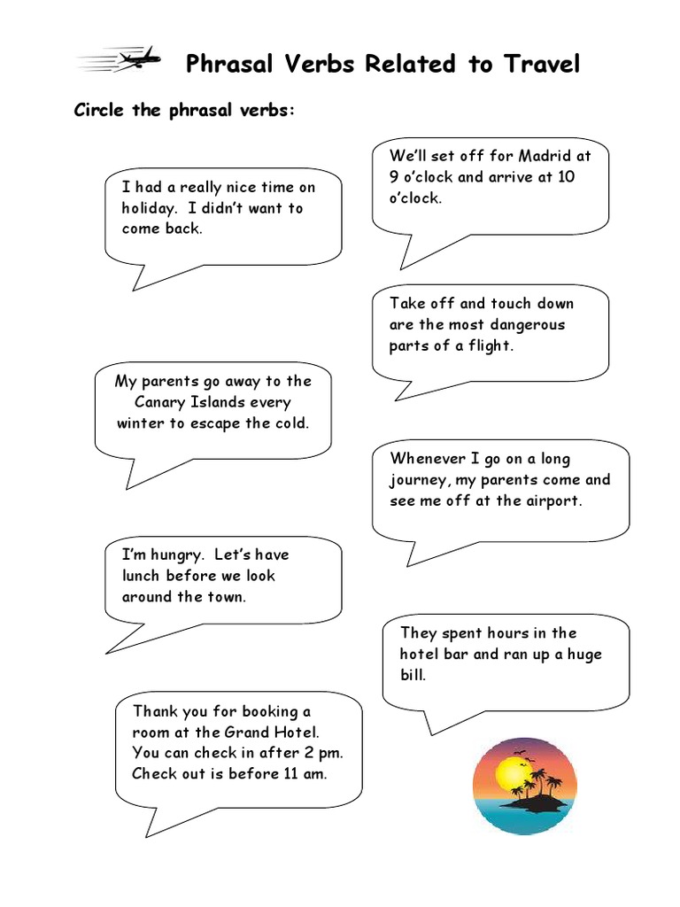 Phrasal-Verbs Travel | PDF