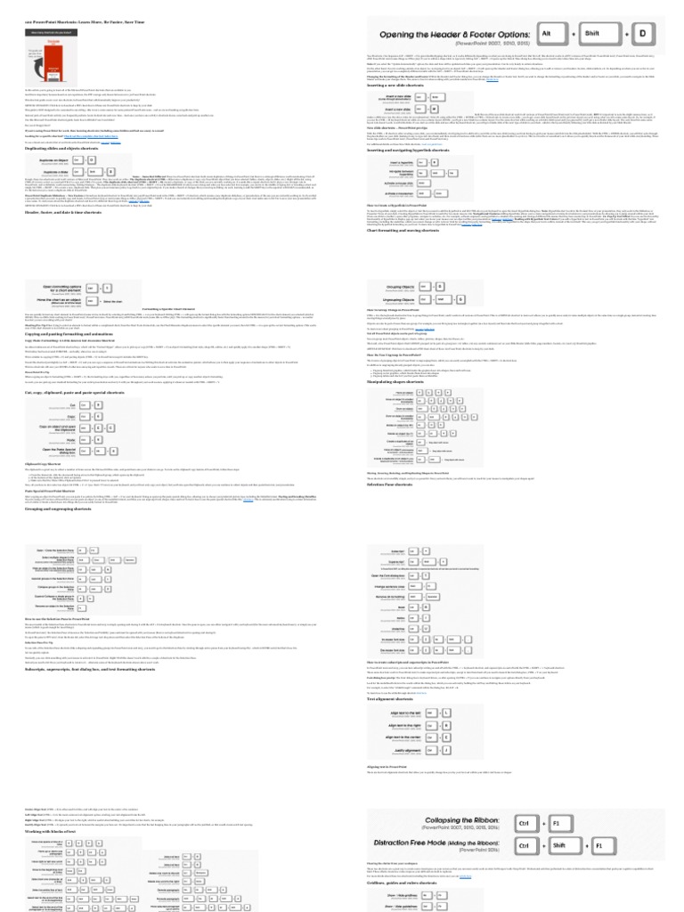Microsoft PowerPoint Shortcuts | PDF | Keyboard Shortcut | Microsoft ...