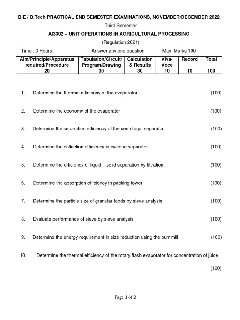Ai3302 Set2 | PDF | Mill (Grinding) | Filtration