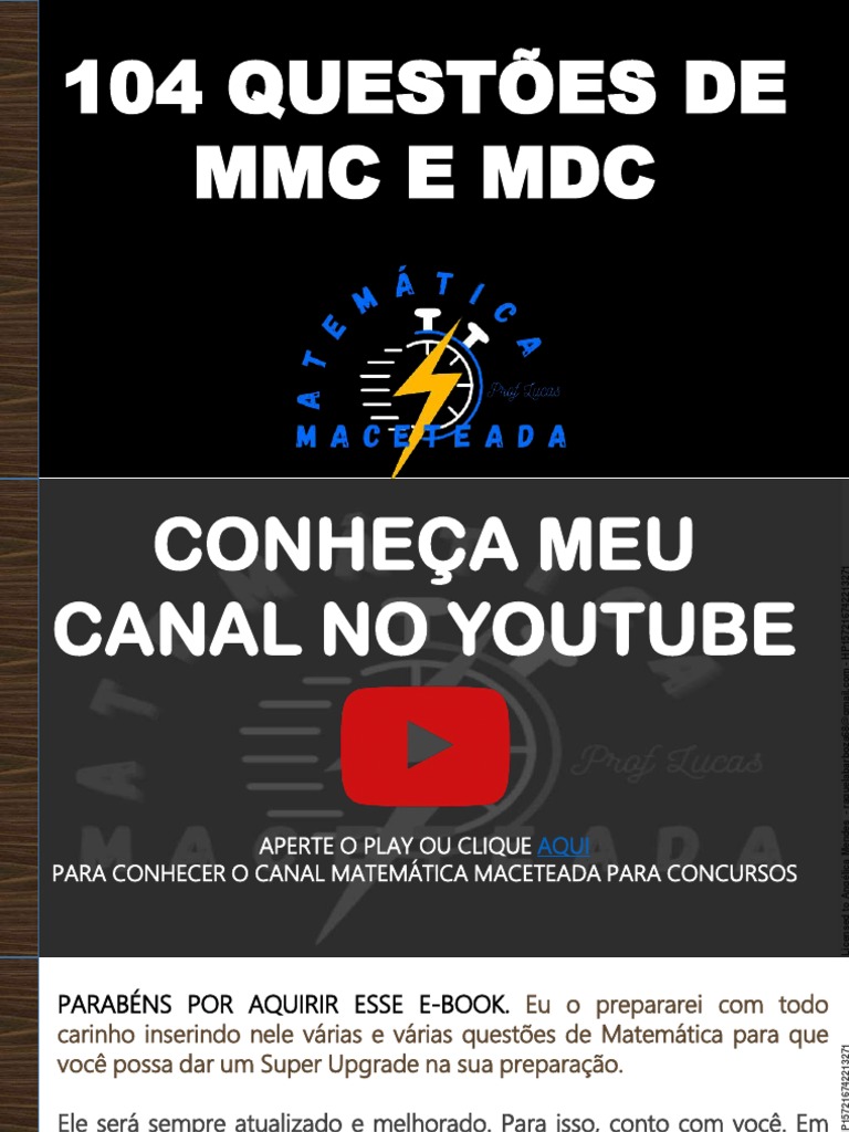 104 Questões de MMC e MDC | PDF