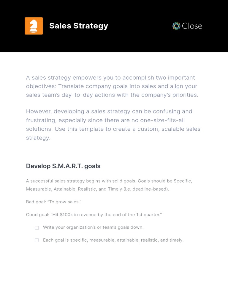 Sales Strategy | PDF | Sales | Customer Relationship Management Sales Strategy | PDF | Sales | Customer Relationship Management