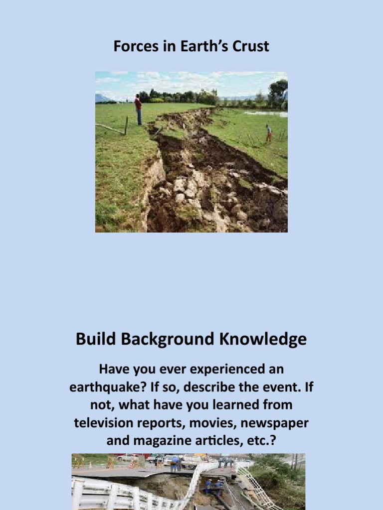 Forces in Earth - S Crust | PDF | Fault (Geology) | Geology