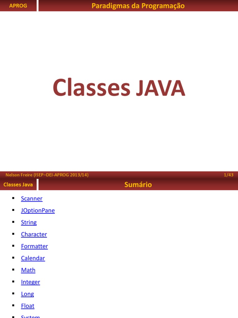 Java Classes Download Grátis Pdf Classe Programação De Computadores Java Linguagem De