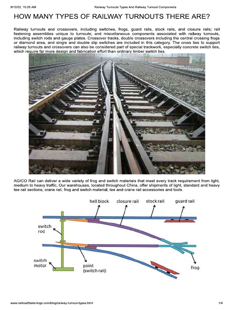 Types of Railway Turnouts | PDF