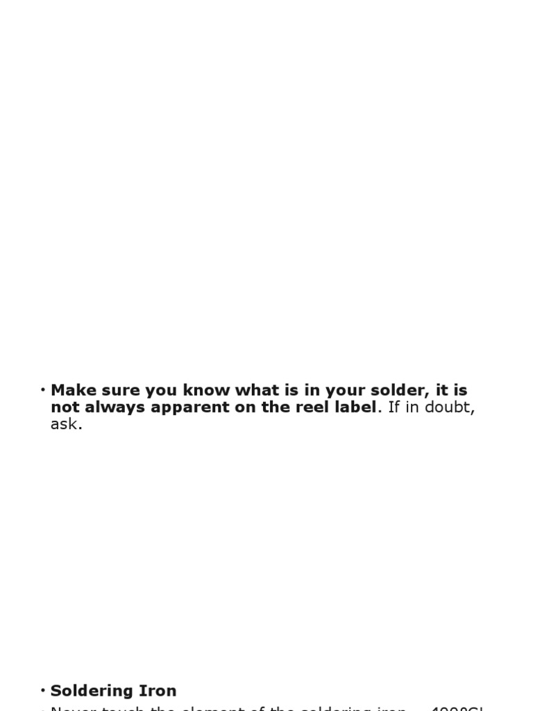 Soldering Risk Assessment Guide | PDF | Soldering | Solder