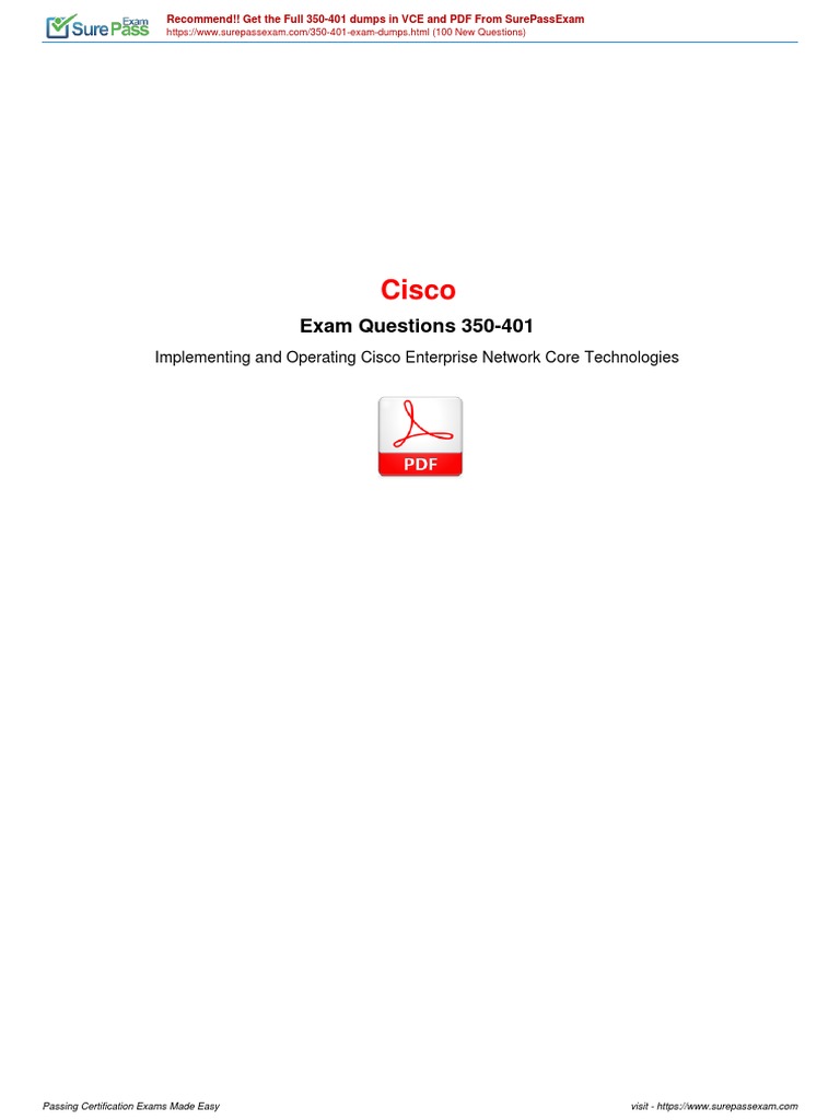 Cisco Testinises 350-401 Simulations 2022-Dec-06 by Cornelius 266q Vce ...