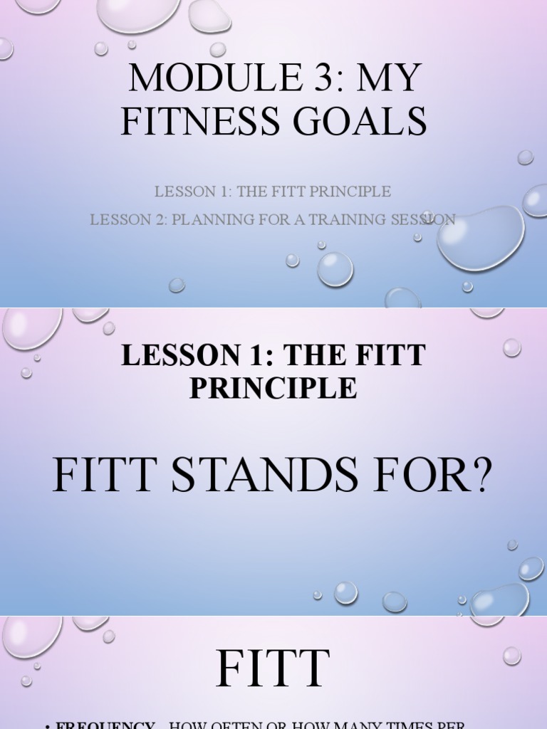 Module 3 My Fitness Goals | PDF | Physical Fitness | Determinants Of Health