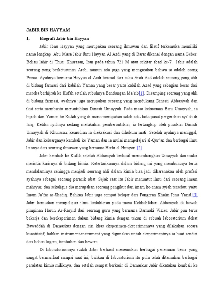 Jabir Bin Hayyam | PDF