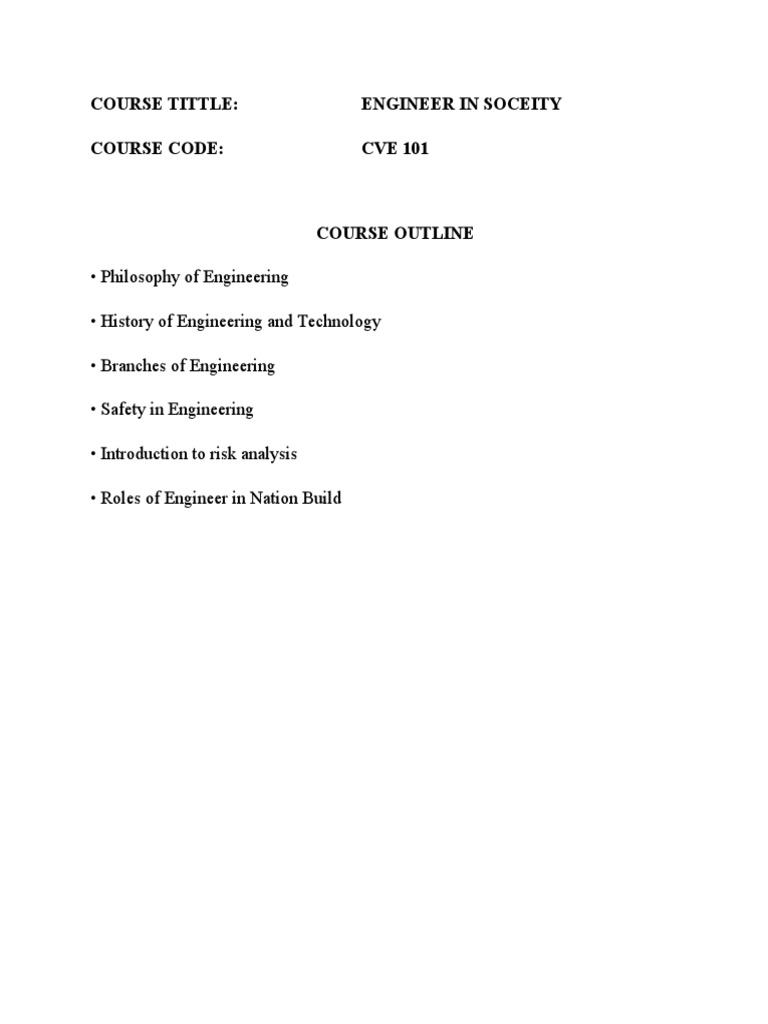 Cve 101 Note | PDF | Engineering | Science