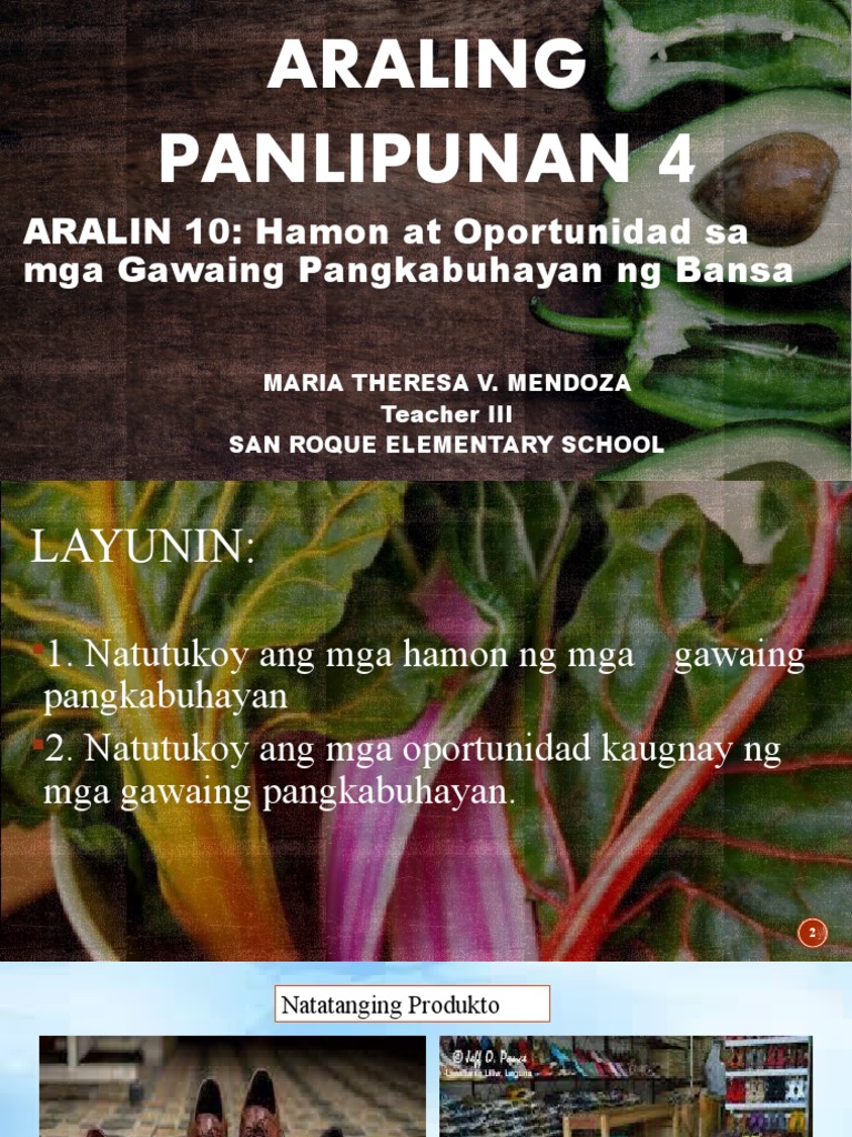 Araling Panlipunan 4-Aralin 10-Agrikultura | PDF